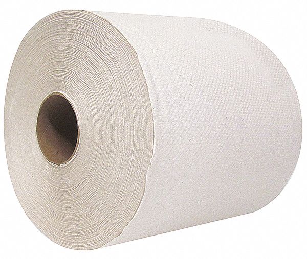 MARLI Toalla en Rollo, Blanco, 7-25/32", 580 pies, Continuo, 2", Rollo ...