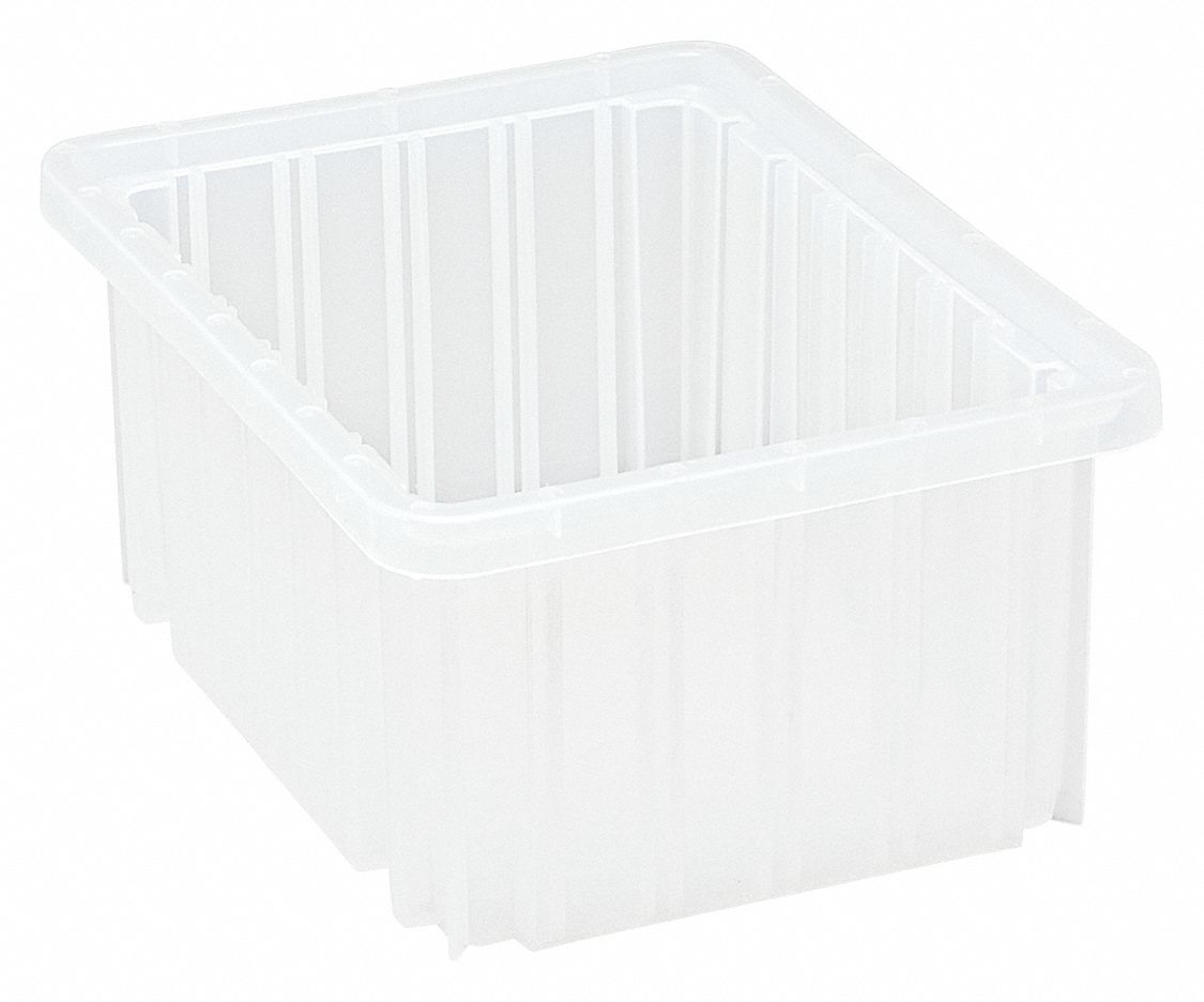 Grid Containers,Clr,10-7/8x8-1/4x5 - Grainger