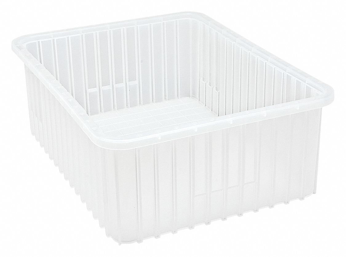 Grid Containers,Clear,22-1/2x17-1/2x8 - Grainger