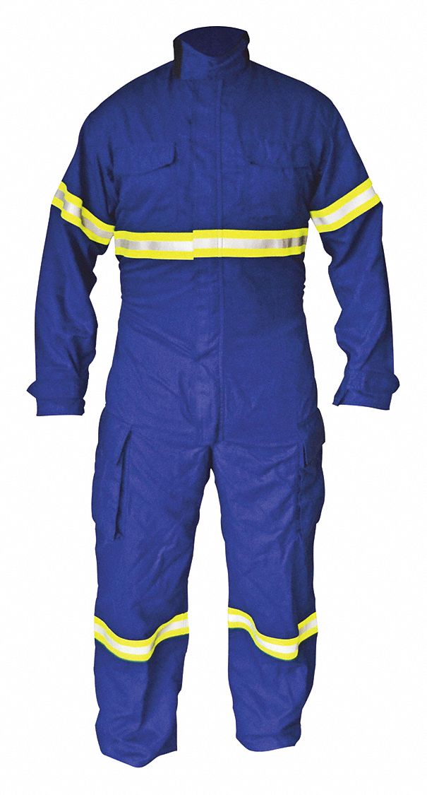 HERCULES Overol Resistente al Fuego, Tamaño: 52, Color: Azul - 43PA69 ...
