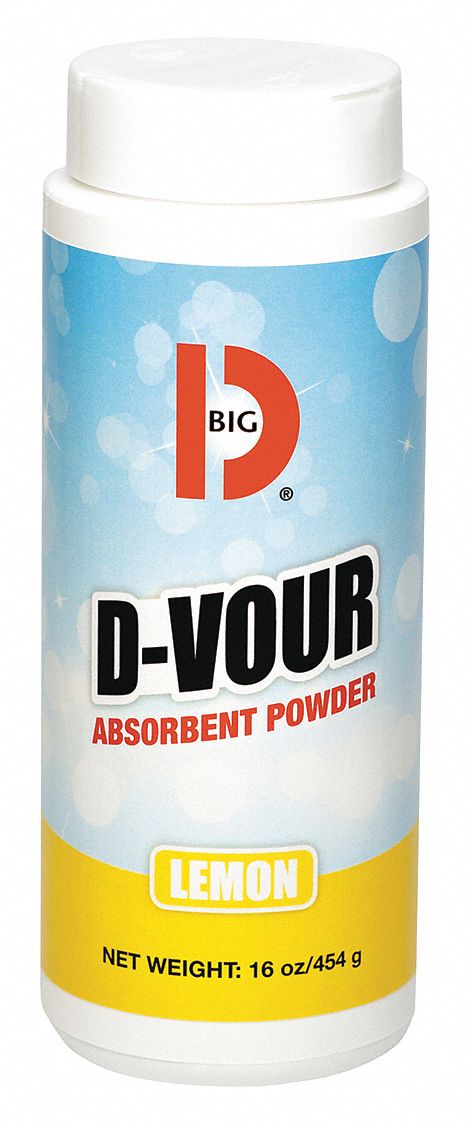 BIG D, Absorbent Powder,Canister,Lemon,1lb.,PK6 - 43PD93|BGD 166 - Grainger