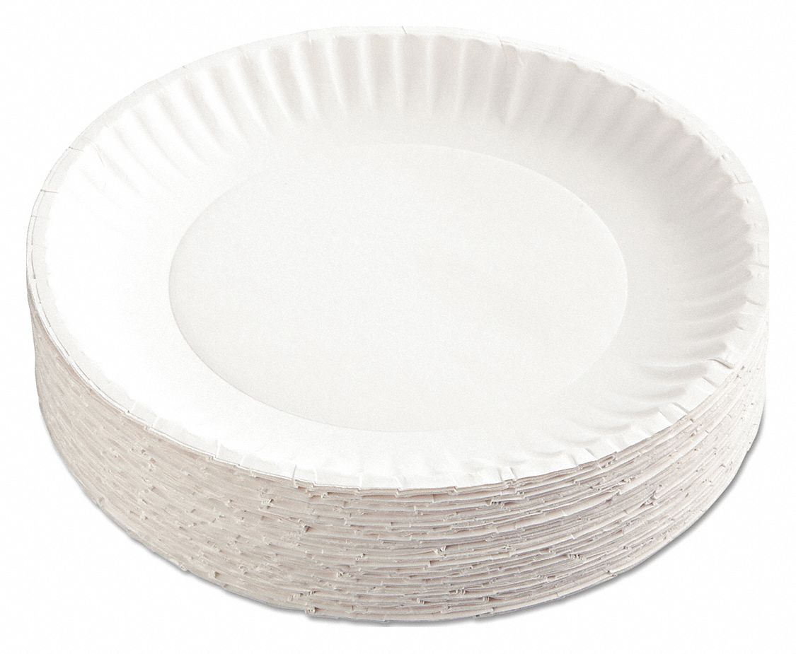 AJM PACKAGING CORPORATION., 1,200, PK, Paper Plate,9",White,PK1200 ...