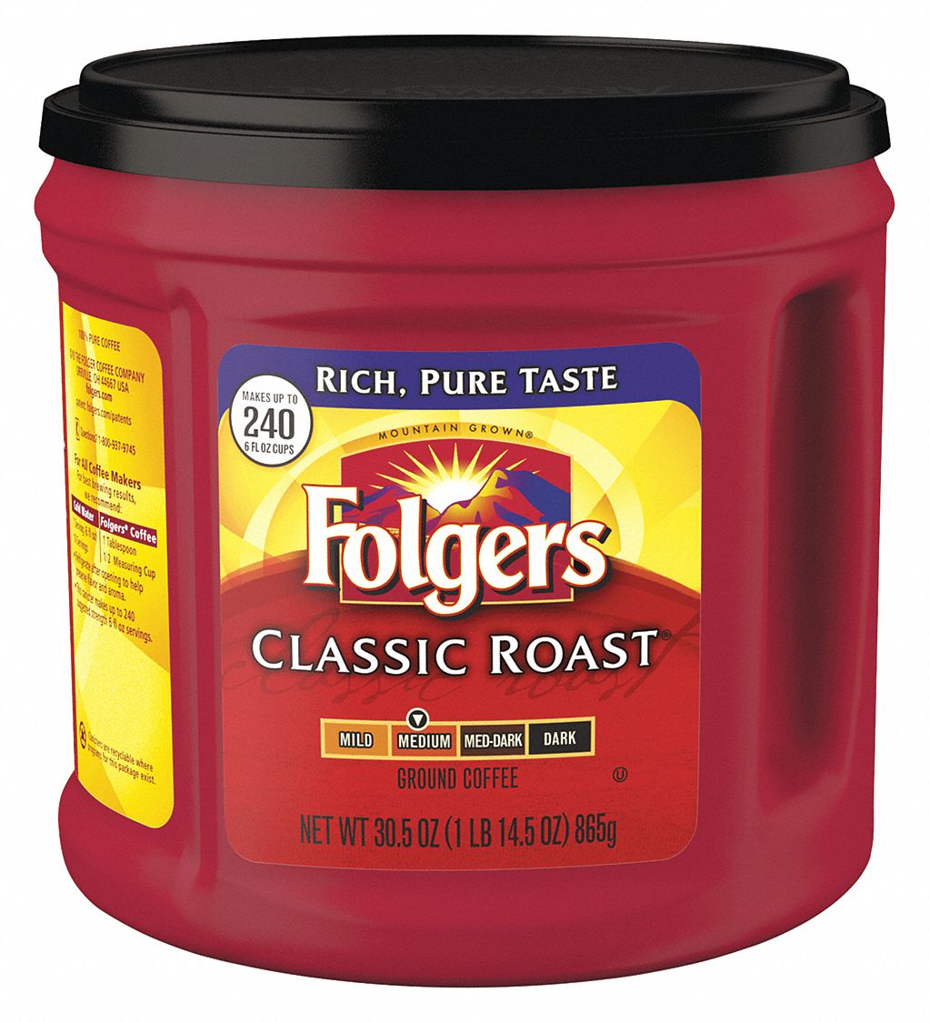 Classic Roast, Medium Coffee, 2.25 lb Can, 1 EA - Grainger
