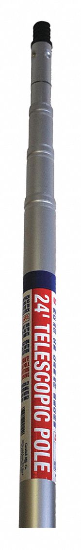 BIRD BARRIER, Extensions Poles,Aluminum,24 ft. - 43RH09|N8-TP10 - Grainger