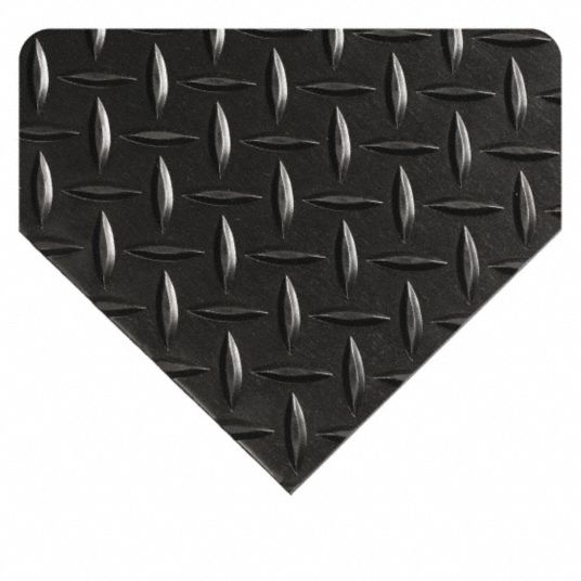 Diamond Plate Switchboard Mat,3ft x 75ft - 43UV07|701.14X3X75BK - Grainger