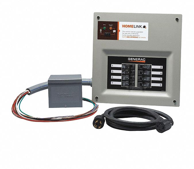 GENERAC, Single Phase, 120/240V AC, Transfer Switch Kit - 43VZ77|6853 ...