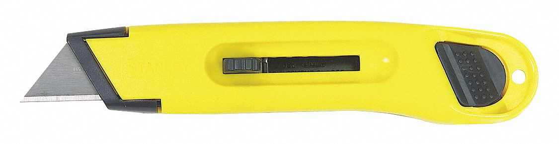 STANLEY, Utility Knife,Retractable,Plastic,Yellow - 43WA09|10-065 ...