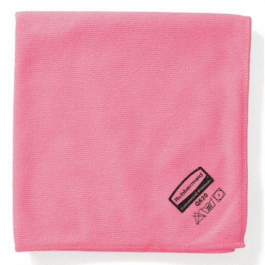RUBBERMAID COMMERCIAL PRODUCTS, Red, Microfiber Cloth,Red - 43WX54 ...