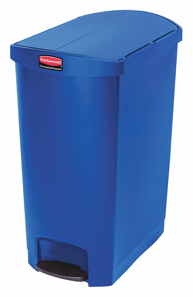 RUBBERMAID COMMERCIAL PRODUCTS, Blank Panel, Step-On Trash Container ...