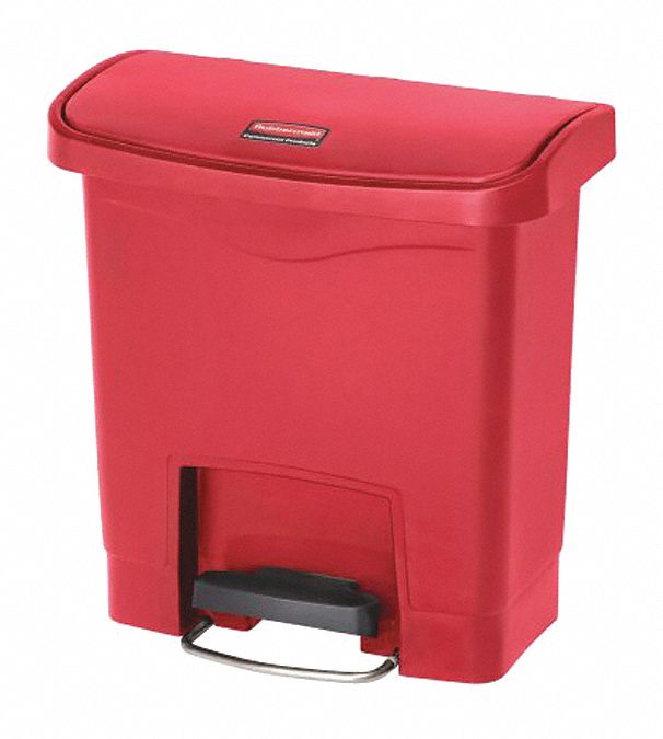 RUBBERMAID COMMERCIAL PRODUCTS Bote de Basura de Pedal Slim Jim®, 4 gal ...