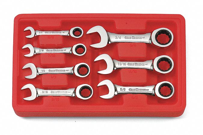 GEARWRENCH, Set,Wr Rat Comb Stby Sae,7pc - 43XK92|9507D - Grainger