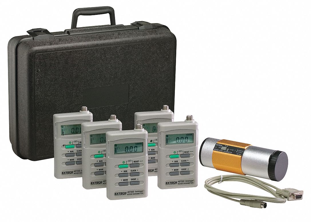 EXTECH Noise Dosimeter/Datalogger Kit - 43Y048|407355-KIT-5 - Grainger