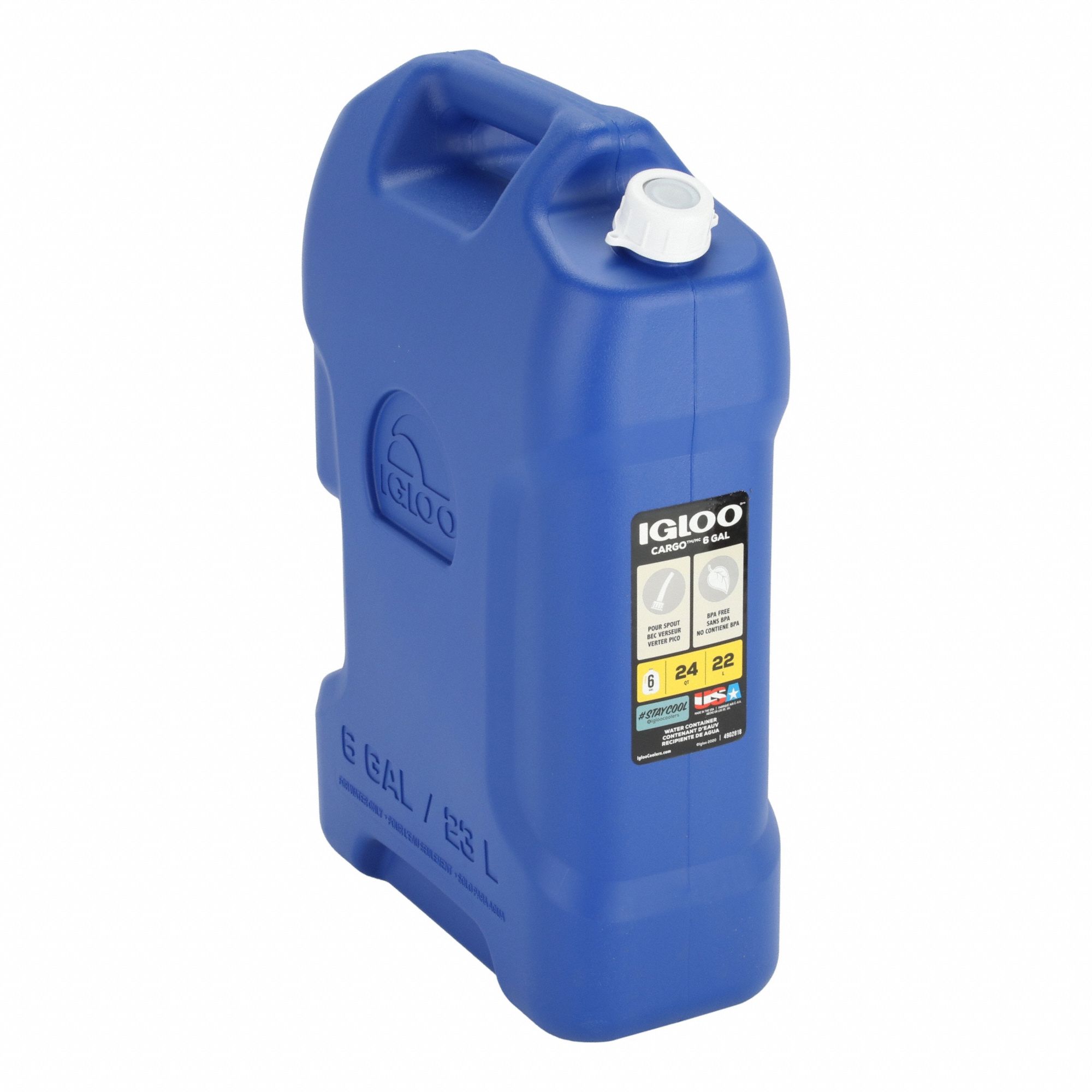 Blue, 6 gal Capacity, Water Container - 43Y395|42154 - Grainger