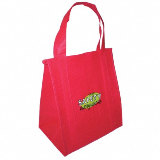 THE MAREK GROUP, Red, Zipper, Tote Bag - 43Y442|BG1315R - Grainger