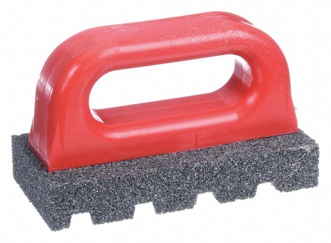 Fluted Rubbing Brick, 20 Grit, 6 in L X 3 in W, Silicon Carbide - Grainger