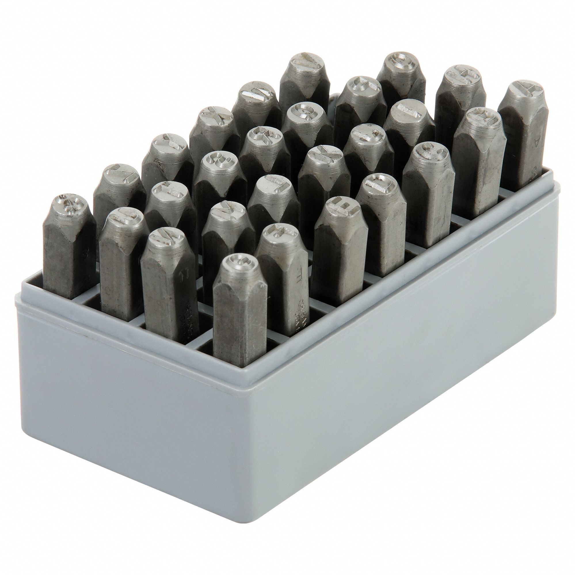 C.H. HANSON, Ampersand (&)/A thru Z, 1/4 in Character Ht, Hand Stamp ...