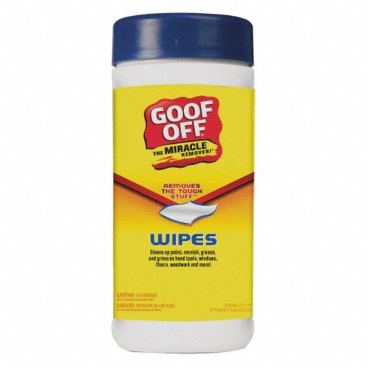 GOOF OFF, Canister, 30 ct Container Size, Heavy Duty Wipes - 43Y786 ...
