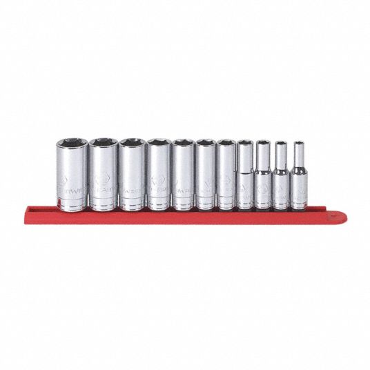 Set skt dp sae 3/8dr 6pt 11pc - Grainger