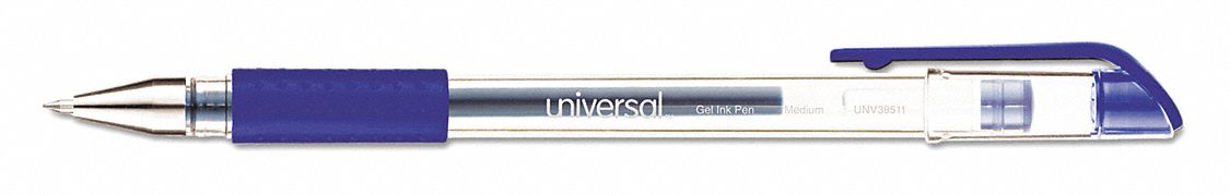 UNIVERSAL, Blue, 12, Ballpoint Pen,Gel,Medium,Blue,PK12 - 43YH05 ...