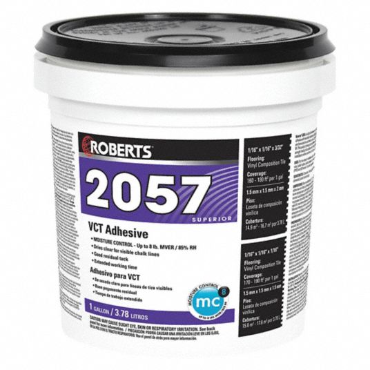 ROBERTS Construction Adhesive: 2057, 1 gal, Pail, Creamy Tan - 43Z104 ...