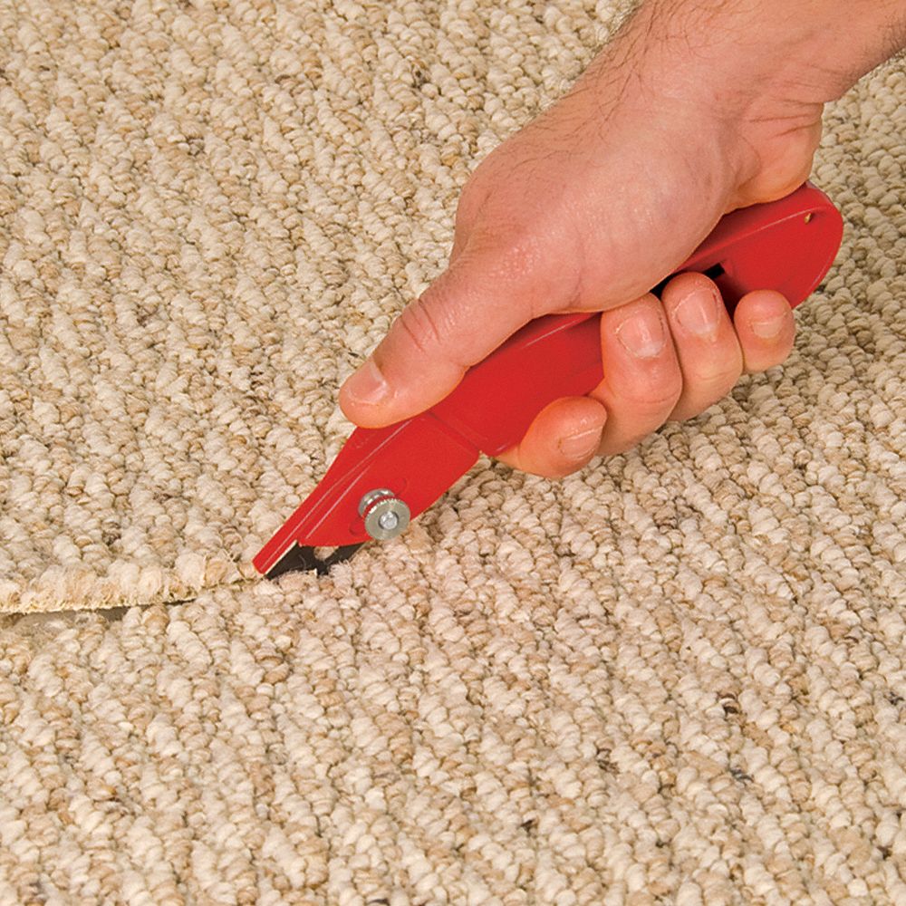 ROBERTS Carpet Knife: Straight, 2 1/4 in Blade Projection Lg, 7 1/4 in ...