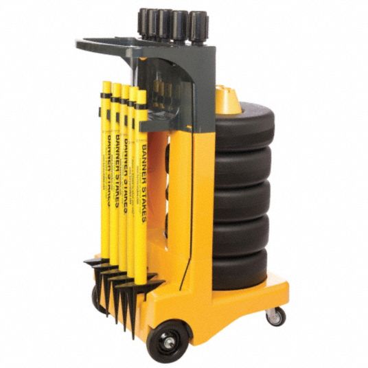 Barricade System,Yellow,Cleaning - Grainger