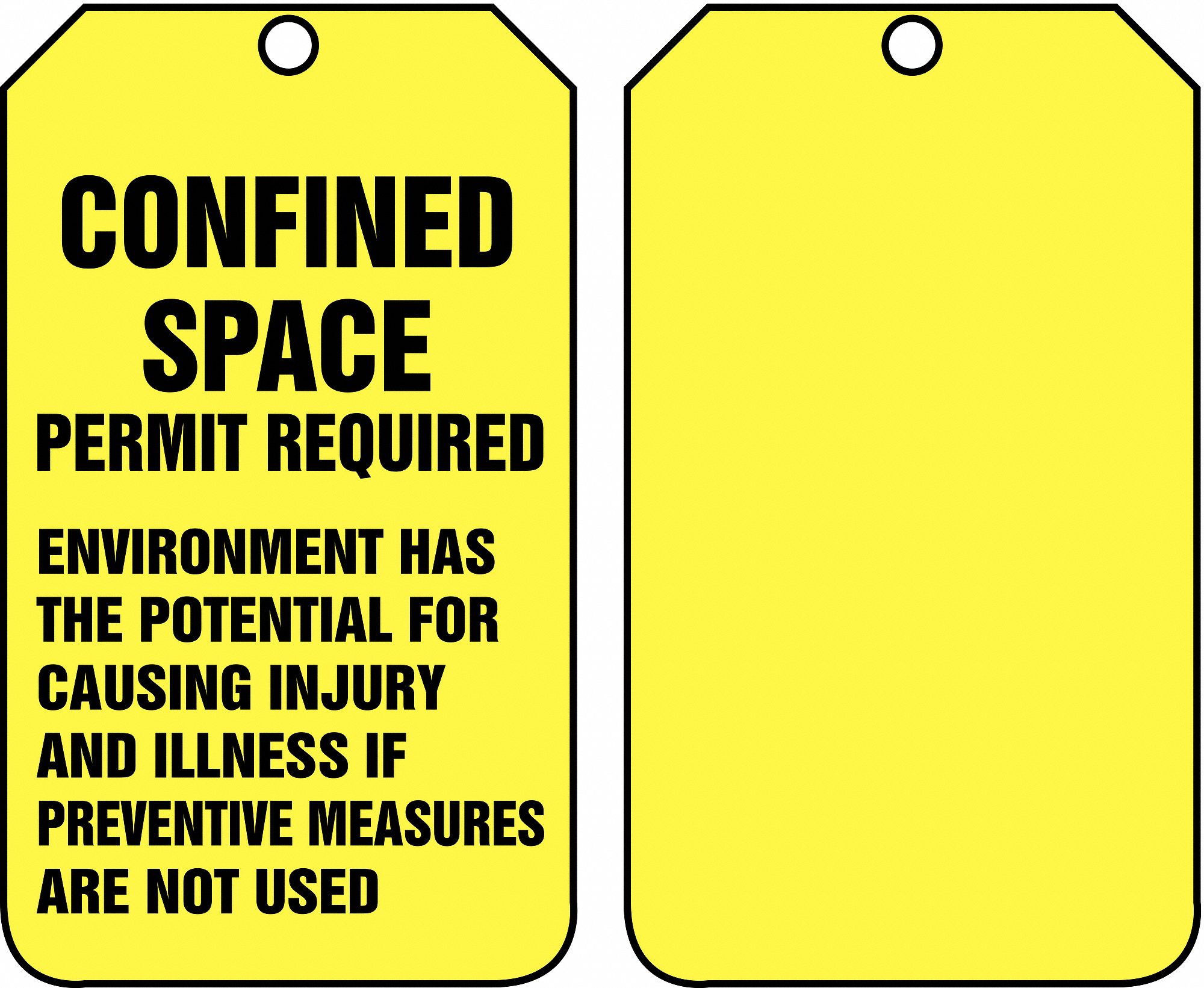 #7 Tag Size, Yellow, Safety Tags - 43Z314|TSS822CTP - Grainger