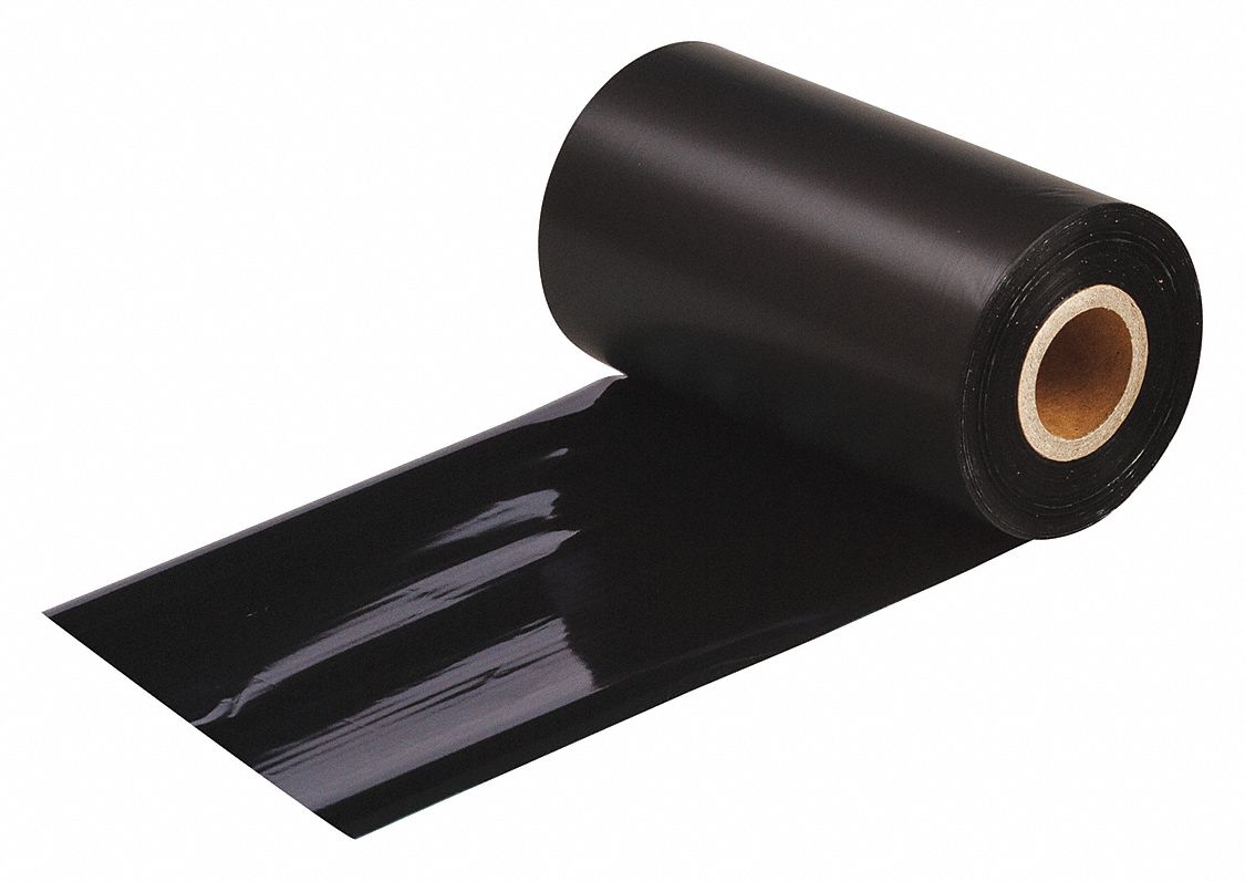 4 21/64 in x 984 ft, Black, Label Printer Ribbon - 43ZM11|R4707 - Grainger