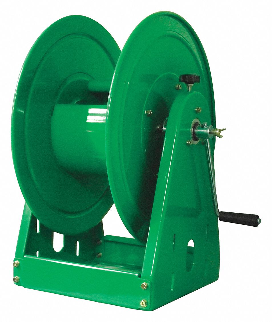 SPEEDAIRE Hand Crank Hose Reel: 100 ft (1/2 in I.D.), 17 in L x 20 in W ...