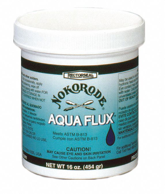 RECTORSEAL Soldering Flux: 16 oz, Jar, Nokorode Aqua Flux - 442Y49 ...