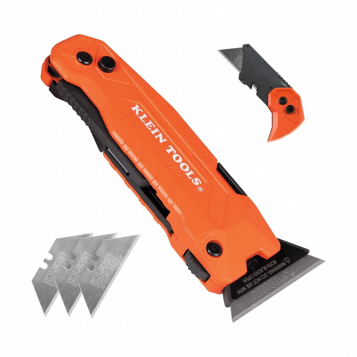 KLEIN TOOLS, 5 in/7 1/2 in, Steel, Folding Utility Knife - 901MC8|44306 ...