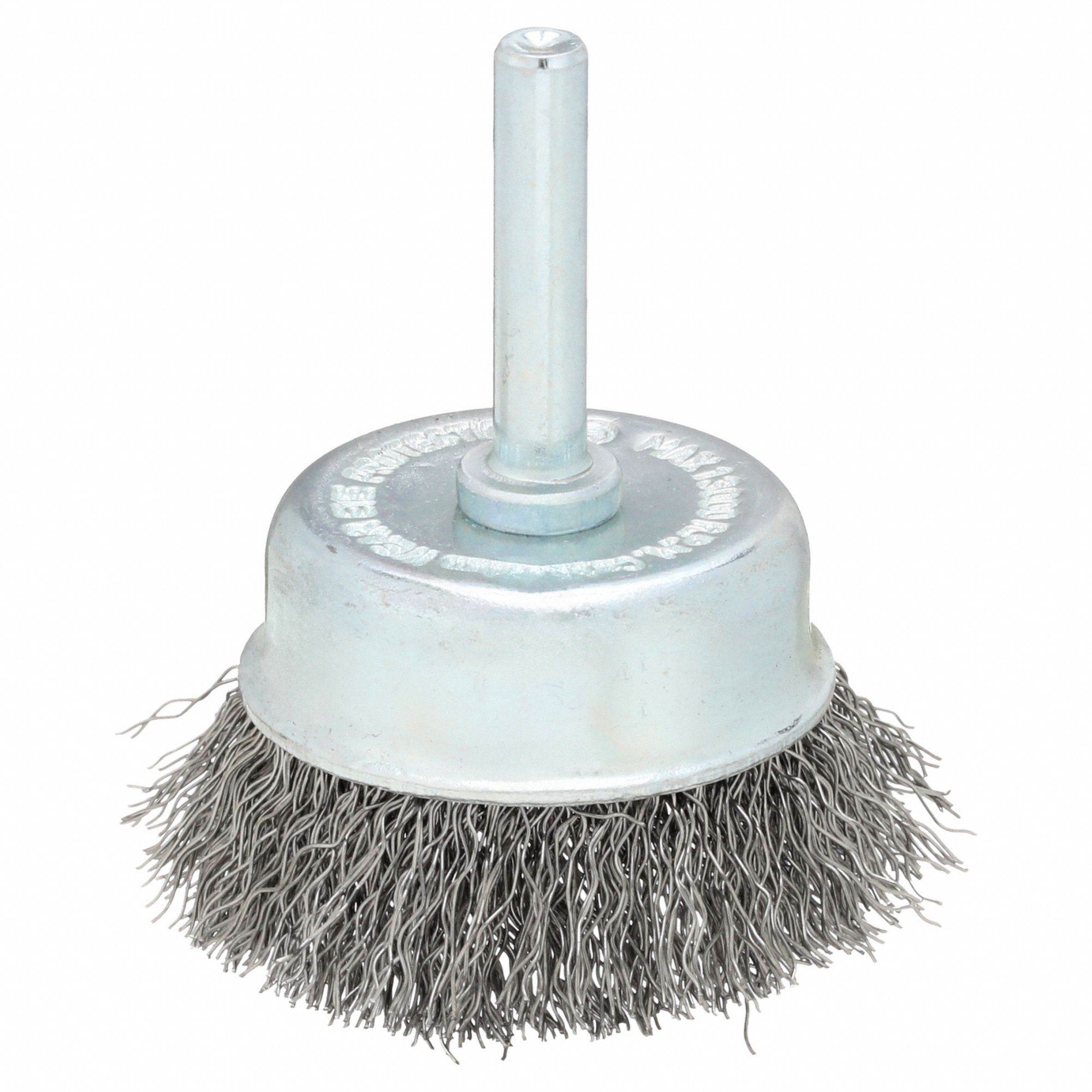 Crimped Steel, 2 in Brush Dia, Cup Brush - 443M13|66254442963 - Grainger
