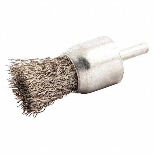 Twisted Stainless Steel, 1 1/8 in Dia, End Brush - 443M27|66252838806 - Grainger