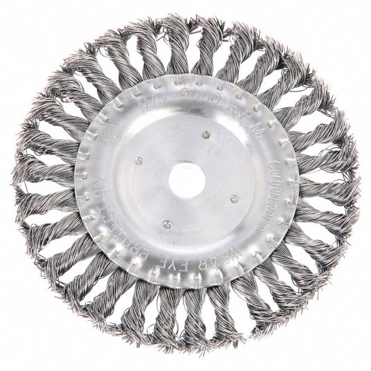 Twisted Steel, 6 in Dia x 5/8 in Wd, Wire Wheel Brush - 443N70 ...