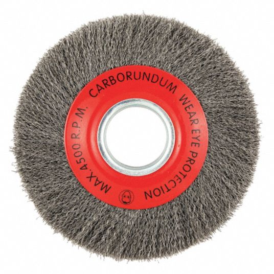 Crimped Steel, 8 in Dia x 1 1/2 in Wd, Wire Wheel Brush - 443N83 ...
