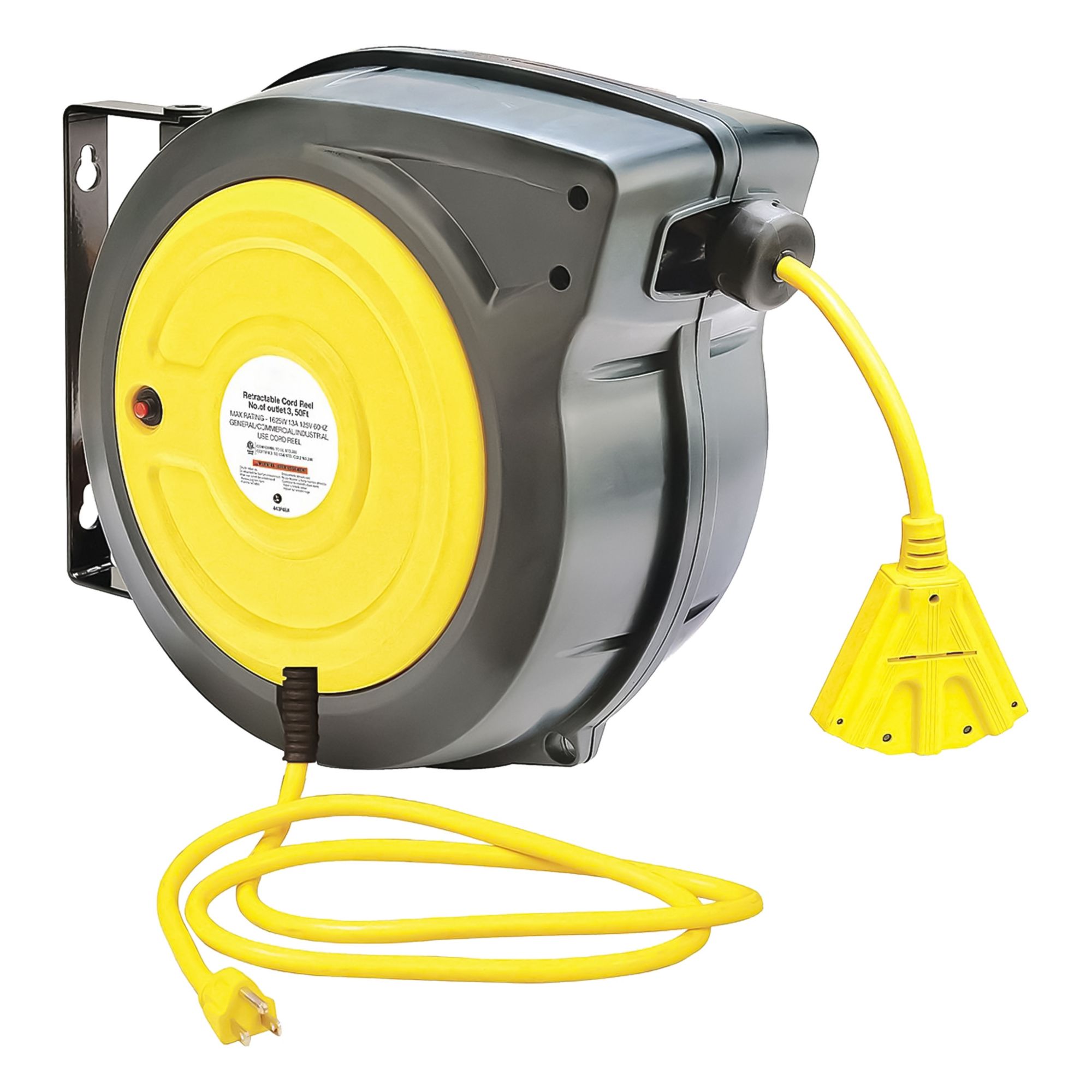 Ratchet Lock, 50 ft Cord Lg, Extension Cord Reel - 443P48|443P48 - Grainger