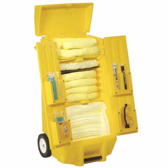 SPILLTECH, Cart, 28 gal Volume Absorbed Per Kit, Spill Kit - 443U38 ...