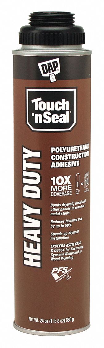 Heavy Duty Construction Adhesive, 24 oz, Aerosol Can, Indoor, Outdoor ...