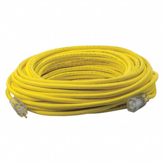 SOUTHWIRE Extension Cord: 100 ft Cord Lg, 12 AWG Wire Size, SJEOOW ...