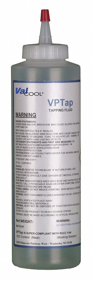 VALCOOL, VP Tap, 16 fl oz, Tapping Fluid - 444D59|VPTap Case 12B - Grainger
