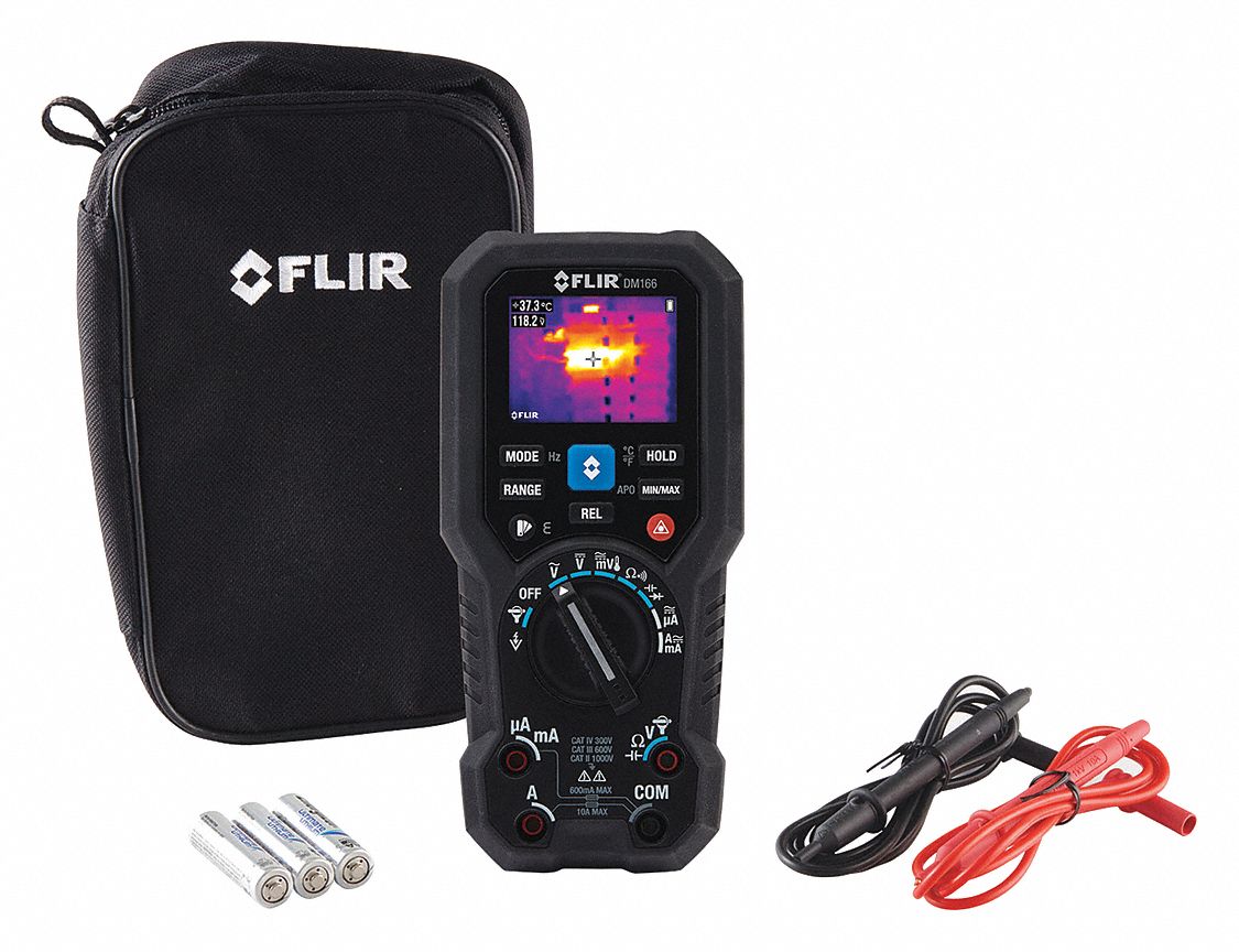 FLIR, CAT III 600V/CAT IV 300V, TRMS, Digital Multimeter - 444M21|DM166 ...