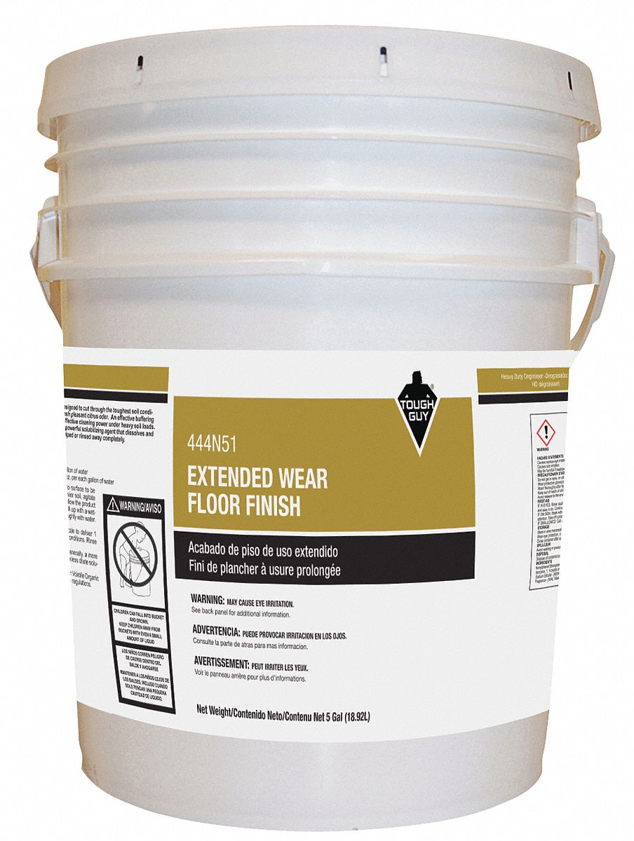 TOUGH GUY, Bucket, 5 gal Container Size, Floor Finish - 444N51|444N51 ...