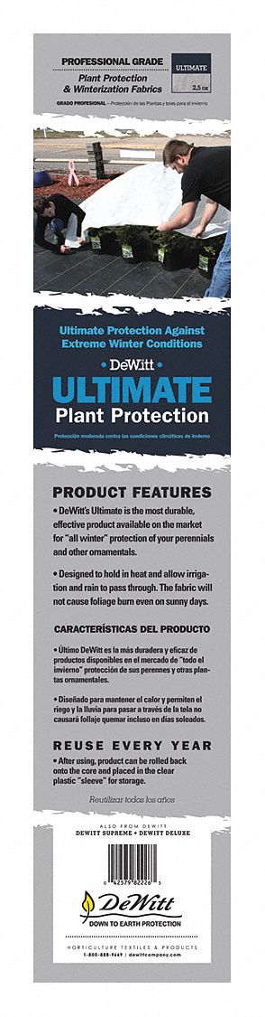 6 ft Overall Wd, 250 ft Overall Lg, Plant Protection Fabric - 444N76 ...