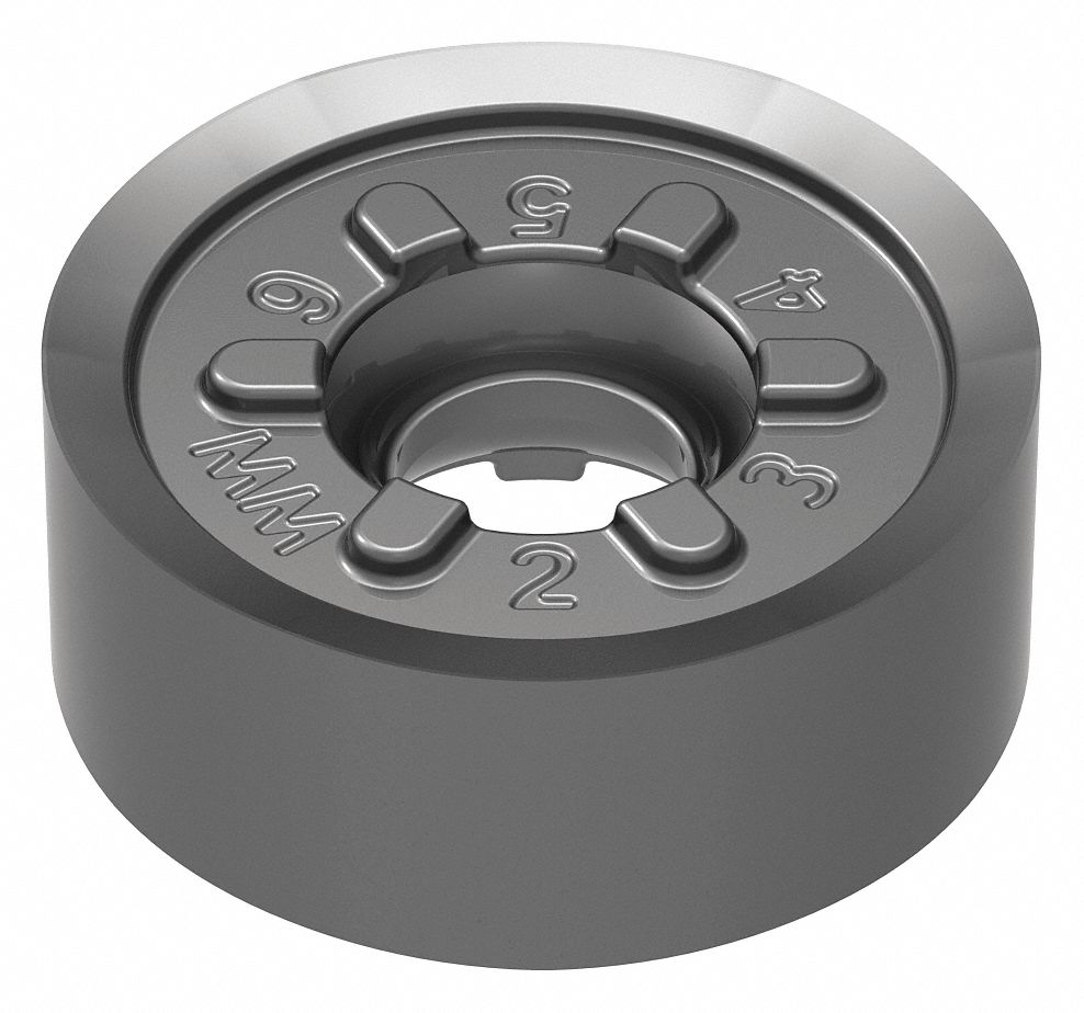 WIDIA, 3/4 in Inscribed Circle, 0.2500 in Thick, Round Milling Insert ...