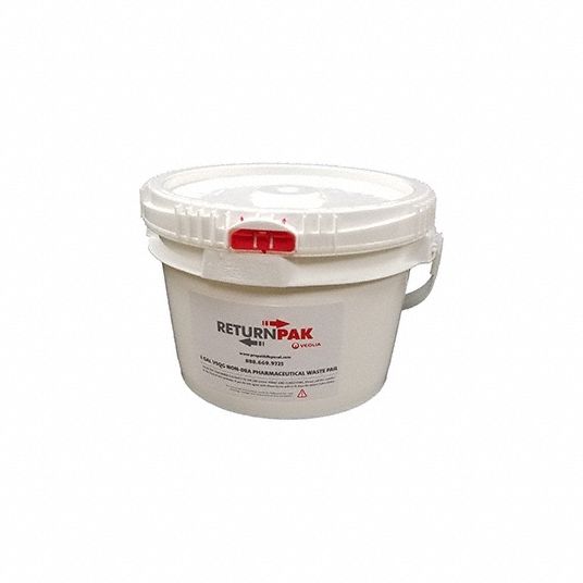 RETURNPAK, 2 gal, 25 lb Wt Capacity, Pharmaceutical Waste Pail - 825KY4 ...