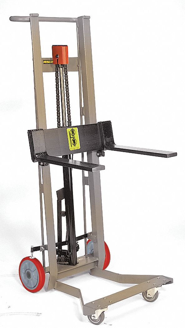 WESCO, 750 lb Load Capacity, 18 in x 3 in, Manual Fork-Over Stacker ...
