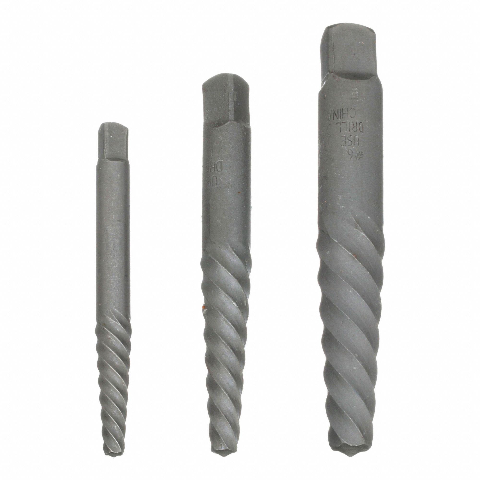 CHICAGO-LATROBE, 3 Pc, Spiral Flute, Screw Extractor Set - 445M33|65037 ...
