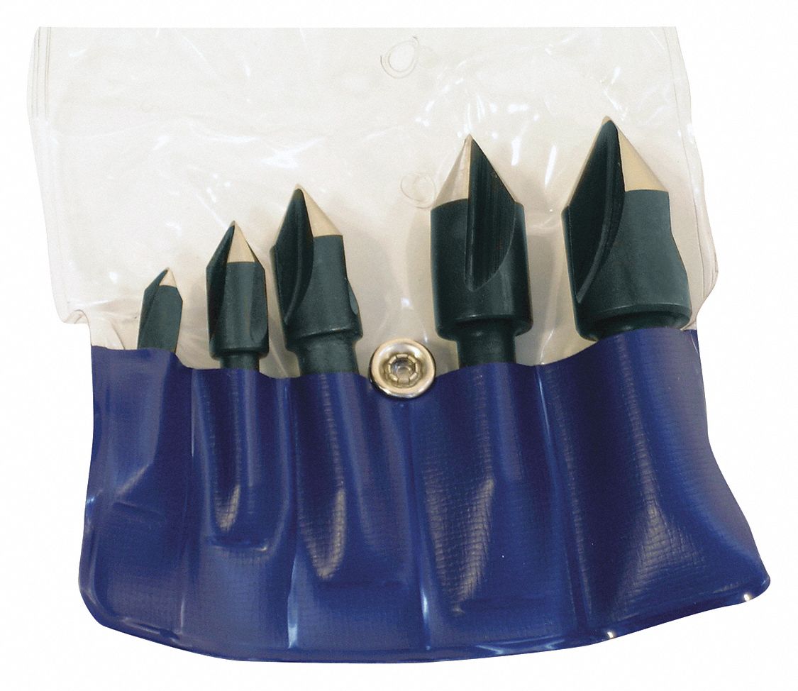 CLEVELAND, High Speed Steel, Bright (Uncoated) Finish, Countersink Set ...