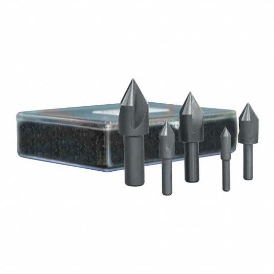 CLEVELAND, High Speed Steel, Black Oxide Finish, Countersink Set ...
