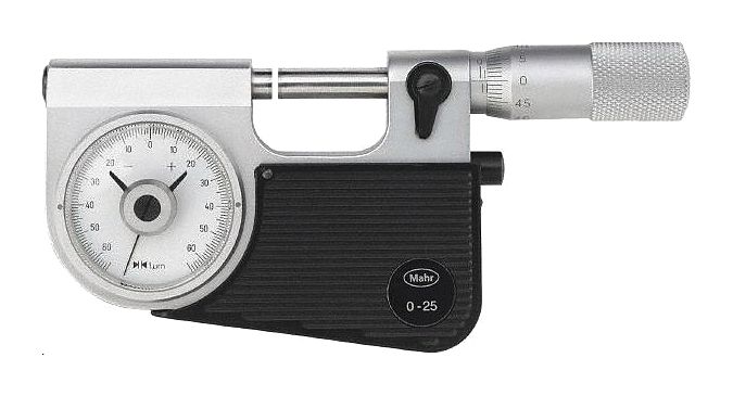 MAHR, 1 in to 2 in, Inch, Dial Indicating Outside Micrometer - 446F14 ...